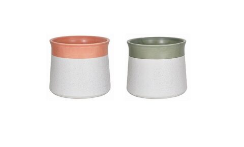 Two-Tone Ceramic Pots - Longhorn Imports