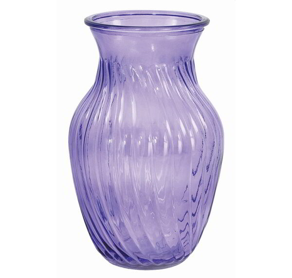 Swirled Glass Vase - Lilac - Longhorn Imports